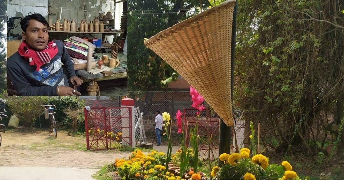 Bamboo Dustbin Save Environment Amazing Initiative In Assam